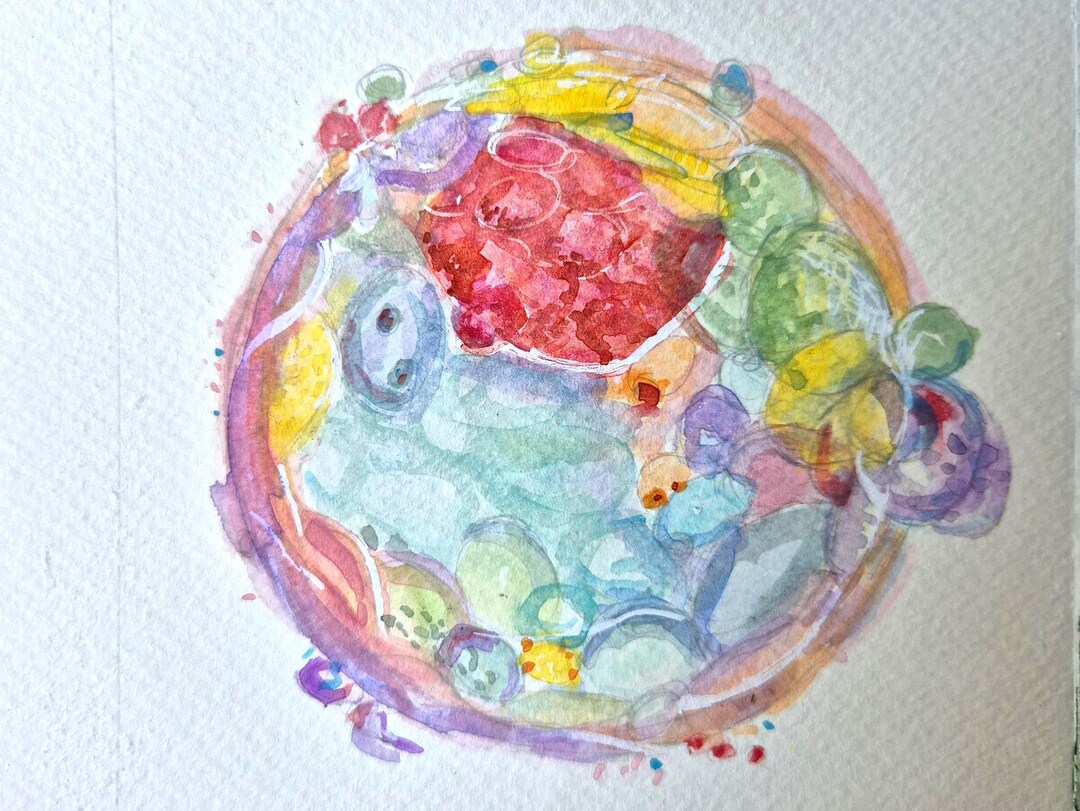 5x5" Custom Embryo Painting: Watercolour IVF Keepsake, Fertility Art - Etsy