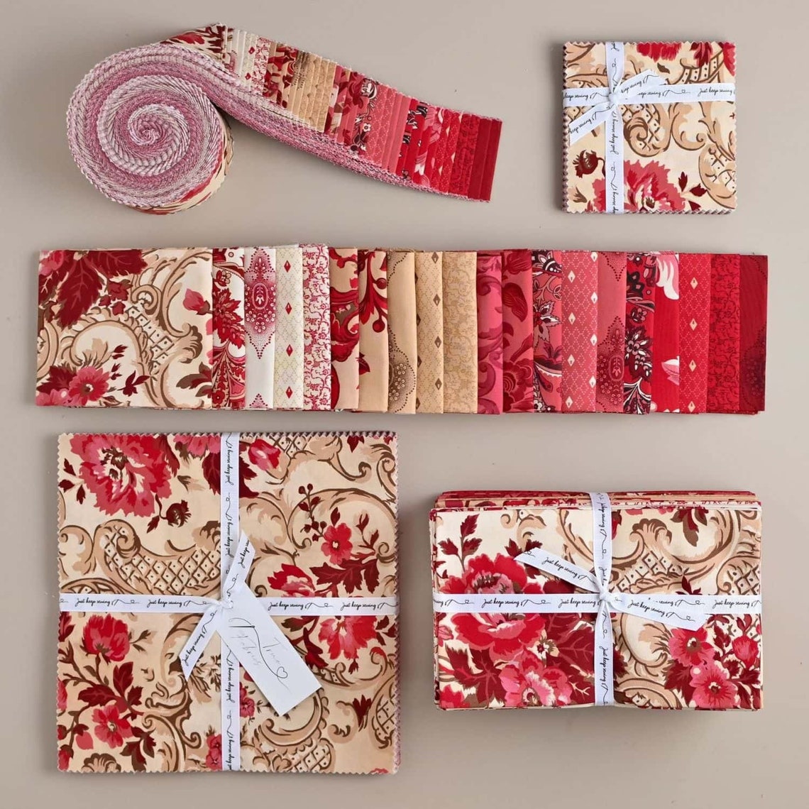 True Fabrics - En Rouge - Precut Fabric - Etsy