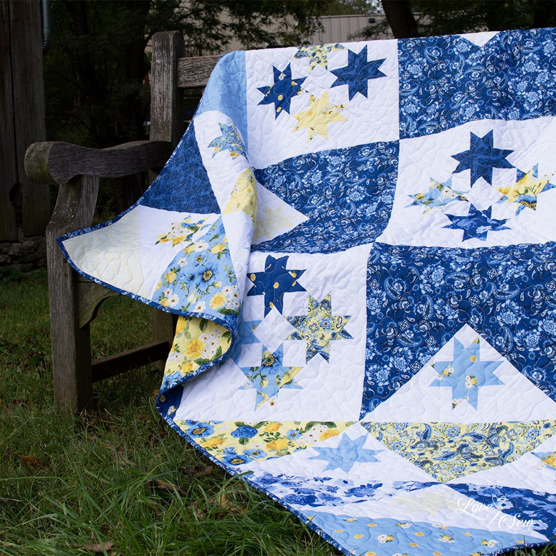 True Fabrics - Star Light - Quilt Kit - Sunshine Blooms (72" X 72") - Etsy