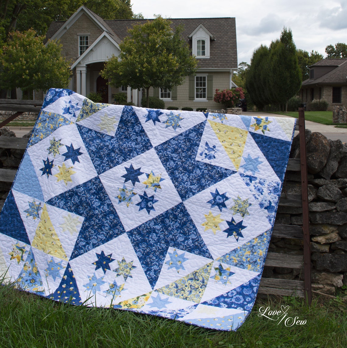 True Fabrics - Star Light - Quilt Kit - Sunshine Blooms (72" X 72") - Etsy