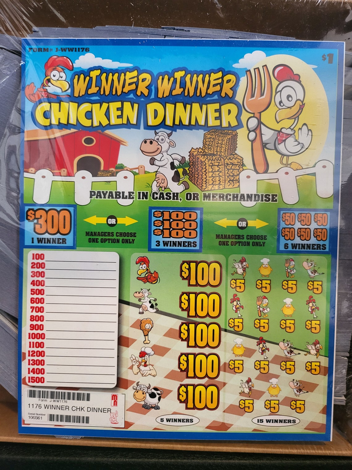 Winner Winner Chicken Dinner Holder Ticket for Amusement Use Only - Etsy