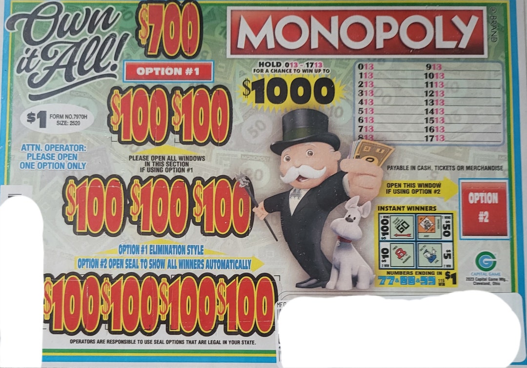 Monopoly Climber Ticket Holder for Amusement Use Only - Etsy