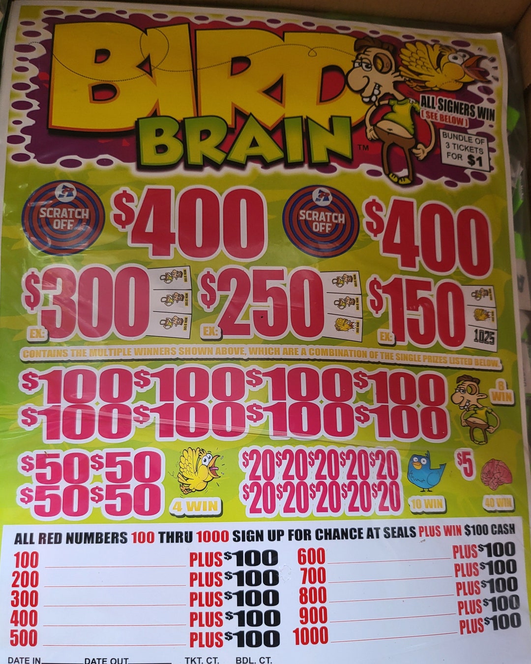 All Holder Win Jars With 3 Flare Cards for Amusement Use Only Titles ...