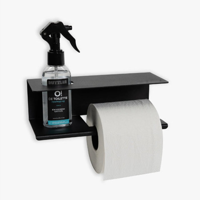 Metal Toilet Paper Holder With Shelf, Bathroom Roll Hanger, Wall ...