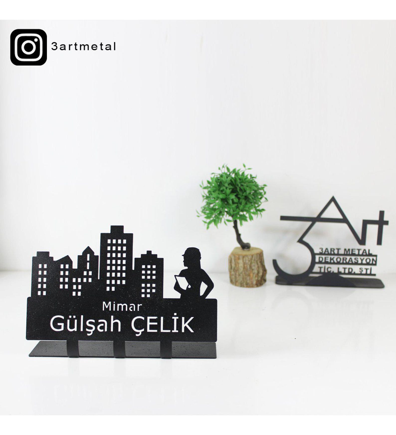Architect Custom Metal Nameplate: Elegant Office Desk Decor - Etsy