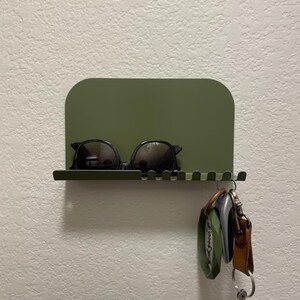 Modern Metal Wall Shelf: Entryway Key Holder & Coat Rack - Etsy