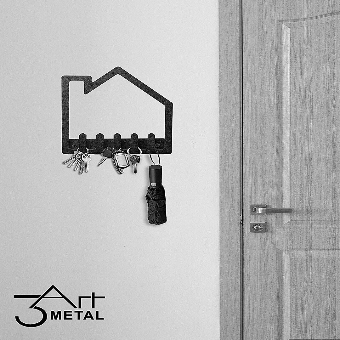 Metal Decorative Iron Wall Hanger, Metal Key Holder, Decorative Wall ...