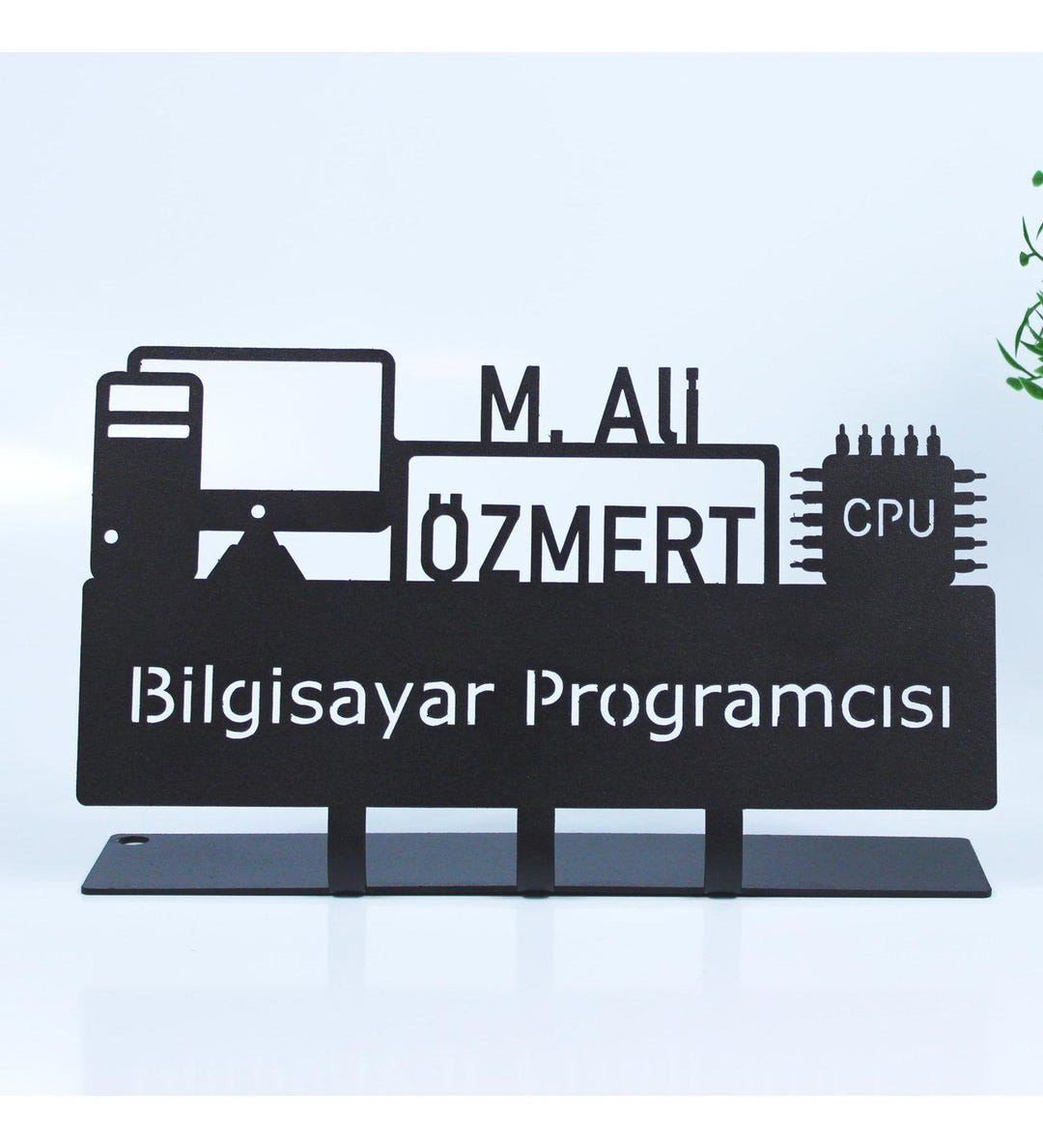 Computer Programmer Desktop Nameplate - Personalized Metal Desk Sign ...