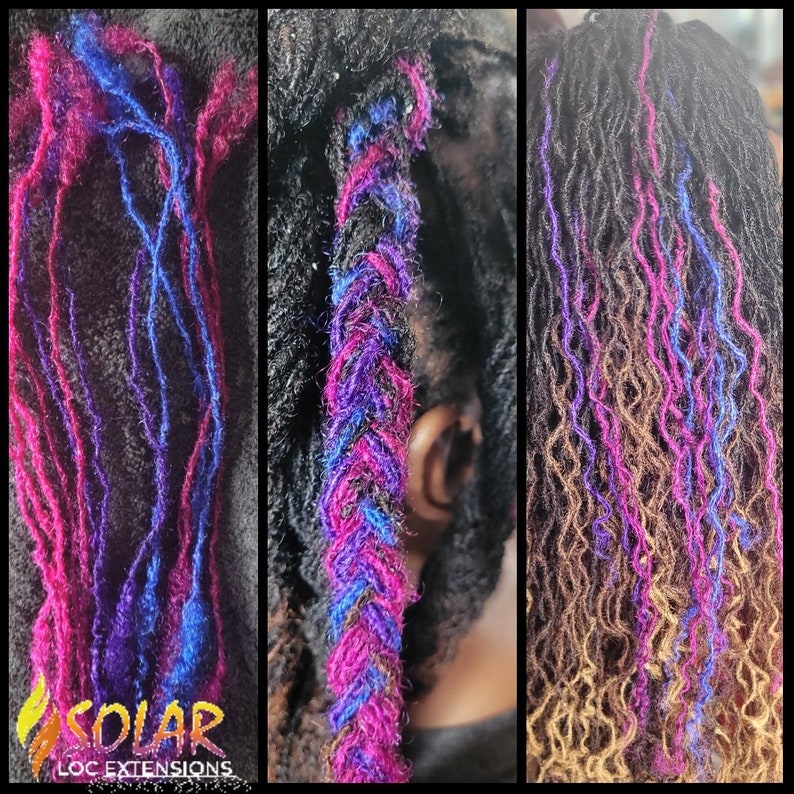 Handmade Microloc Extensions, Natural Curl Human Hair, Custom Color ...
