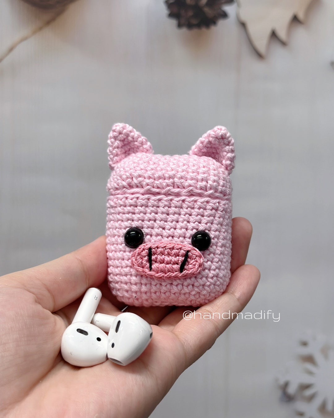 Pig Airpods 1, 2, 3, Pro, Pro 2 Case Animals Headphone Case Crochet ...