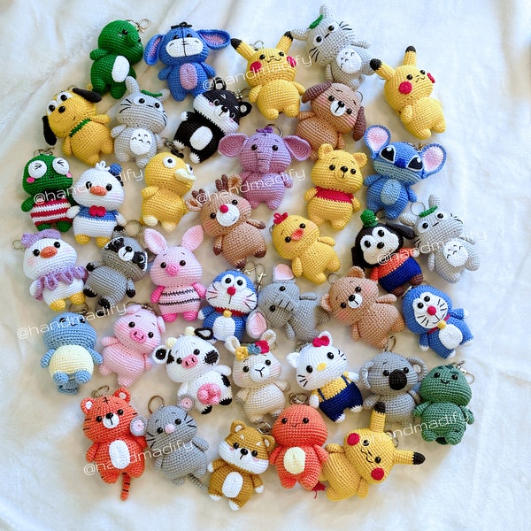 Crochet Animals Keychain - Etsy