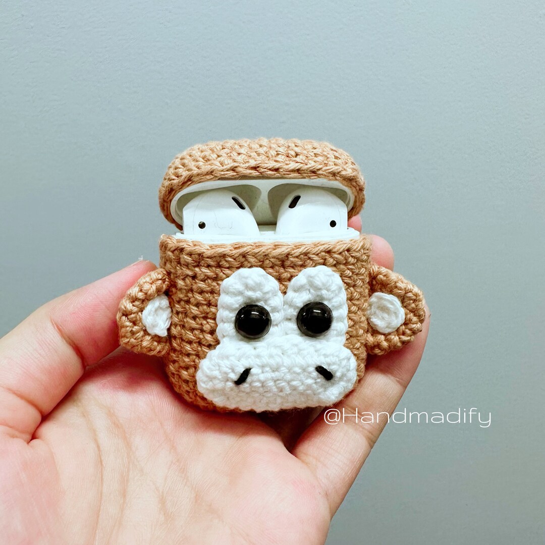 Monkey Airpods 1, 2, 3, Pro, Pro 2 Case Animals Headphone Case Crochet ...