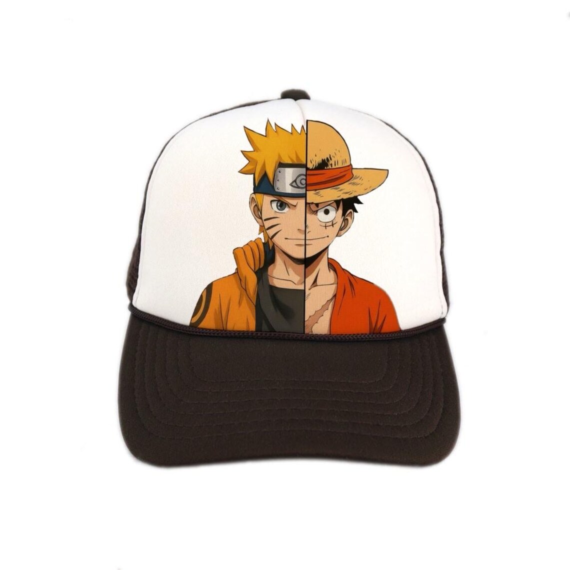Hand-painted Naruto & One Piece Trucker Hat, Anime Streetwear Cap - Etsy