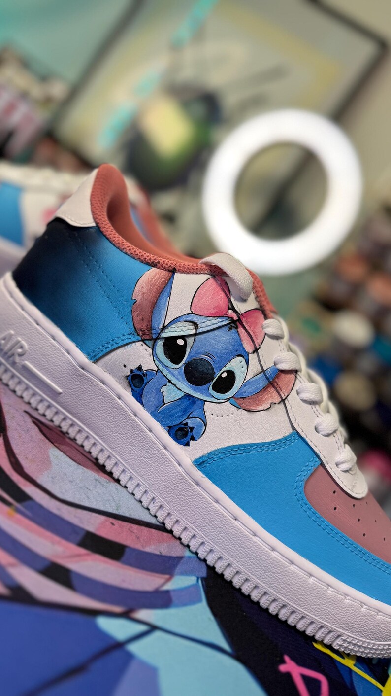 Stitch Inspired Custom AF1 | Hand-painted Nike Sneakers | Cute ...