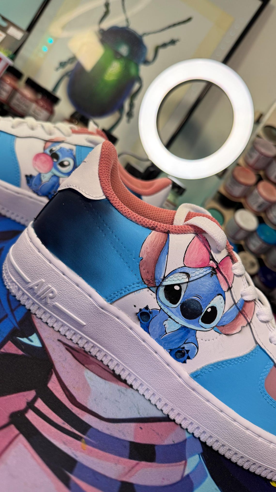 Stitch Inspired Custom AF1 | Hand-painted Nike Sneakers | Cute ...
