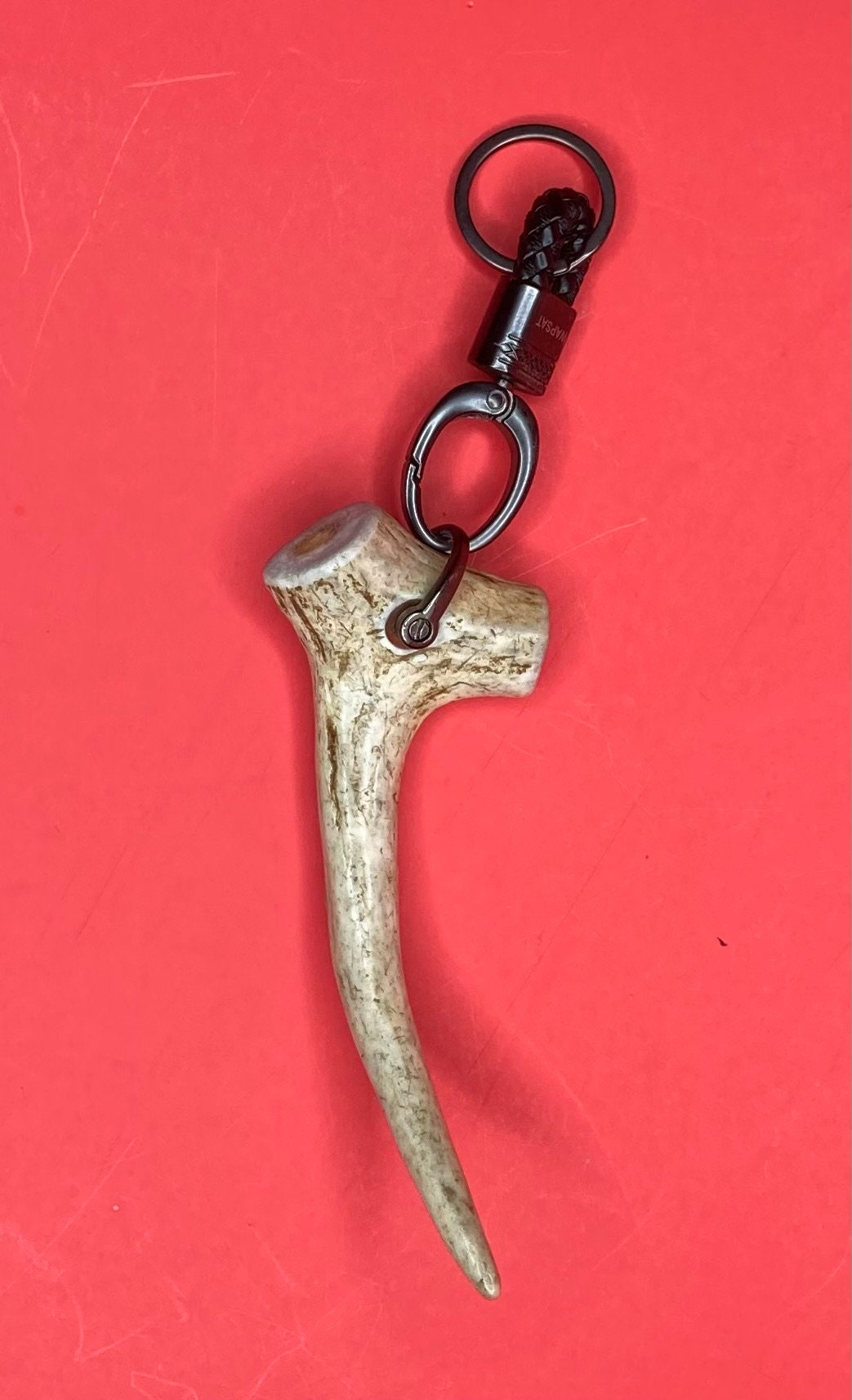 Deer Antler Key Fob - Etsy