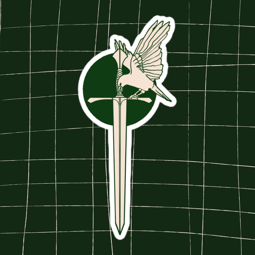Raven Sword Sticker Dark Green Aesthetic, Dark Academia, Decadent Art ...