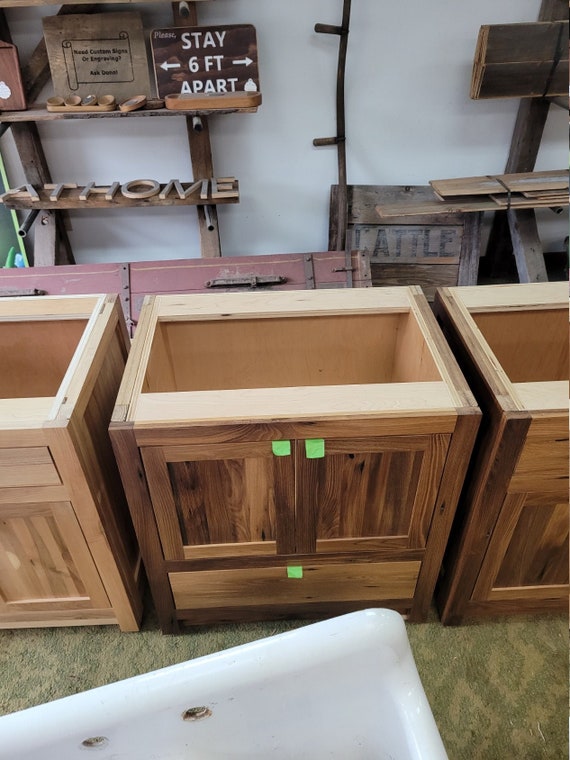 Hand-made American Chestnut Vanity Cabinet for Bathroom - Etsy