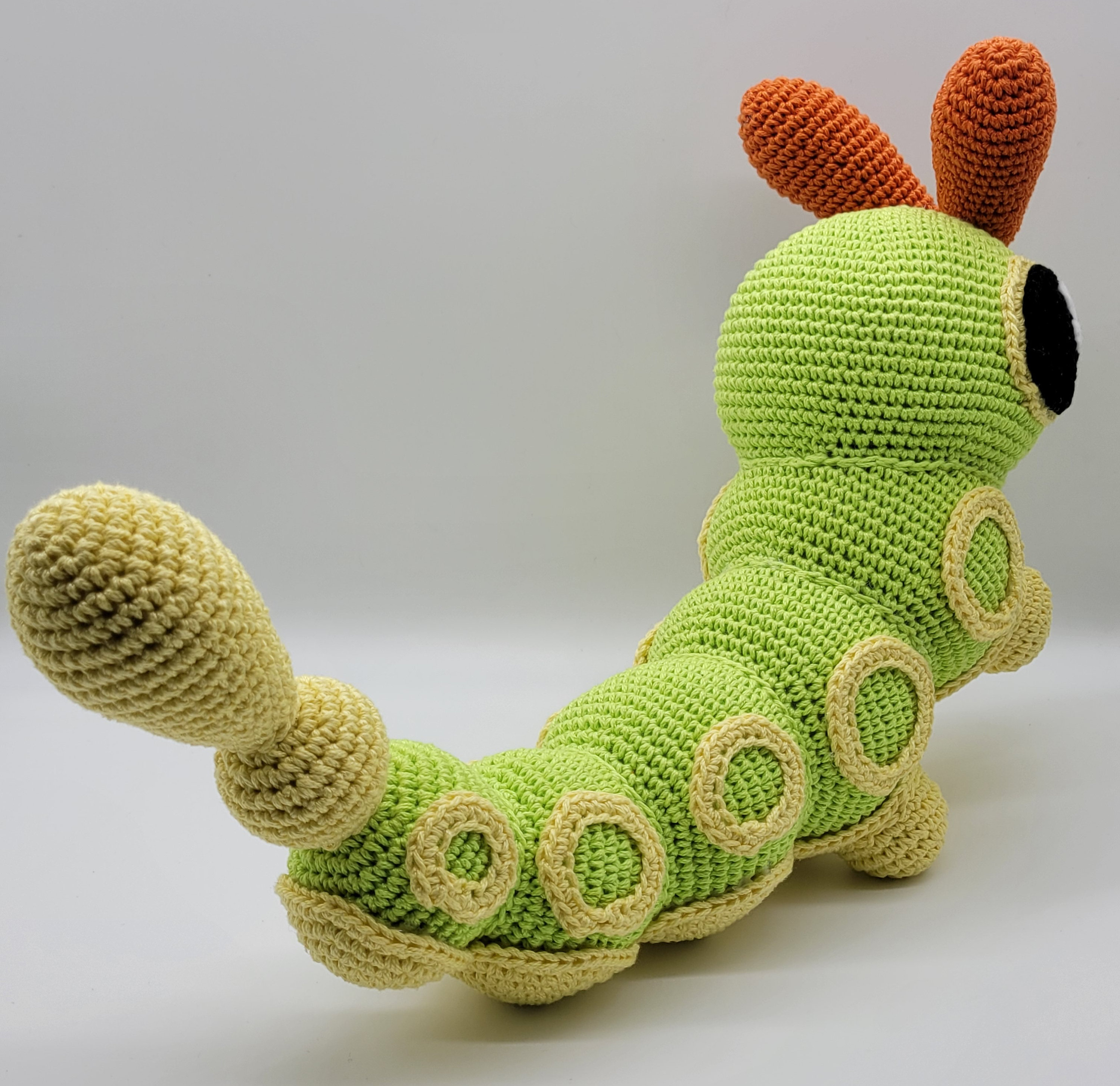 Large Collectable Crochet Caterpie Plushie | Amigurumi Caterpie ...