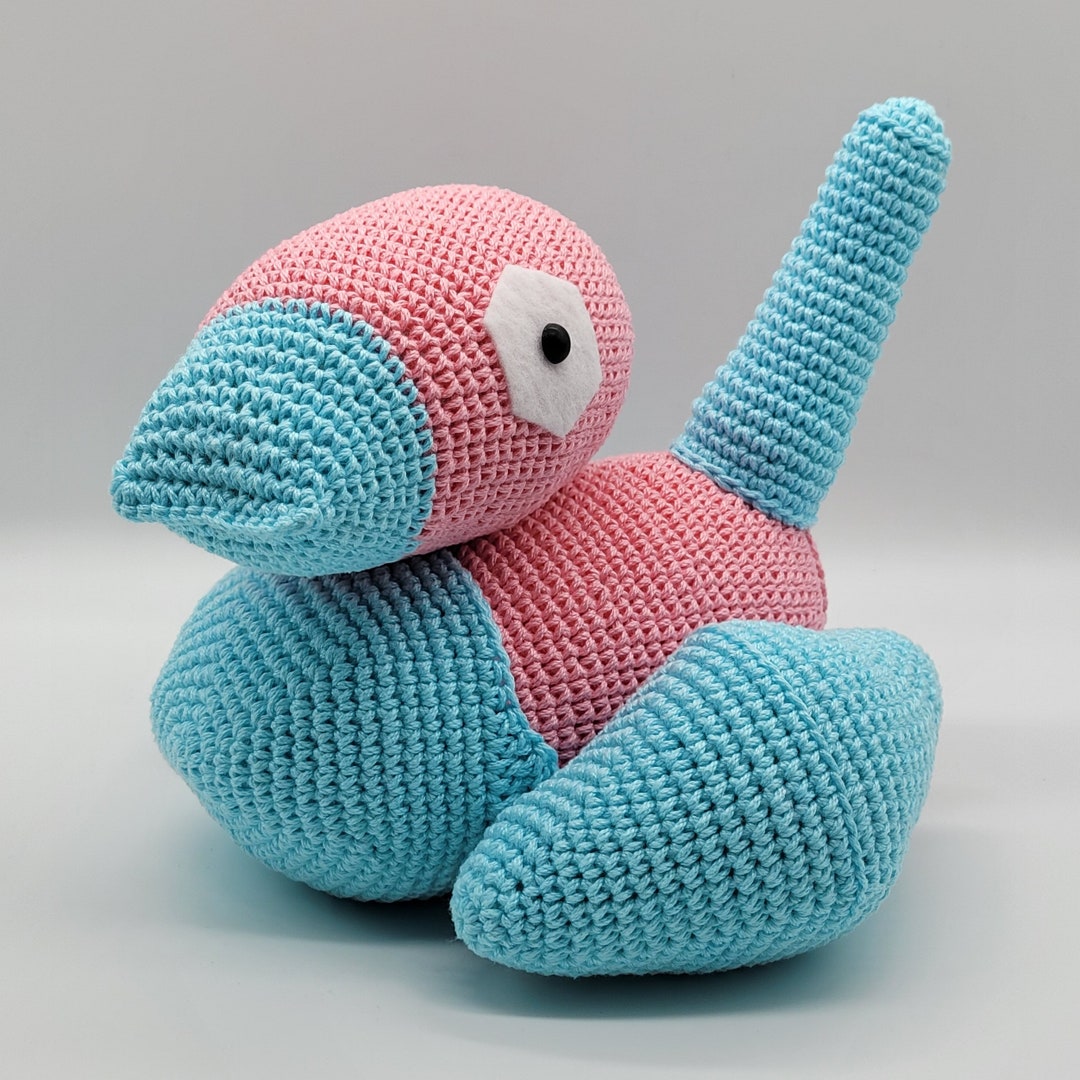Crochet Amigurumi Porygon Pokemon Plush - Etsy