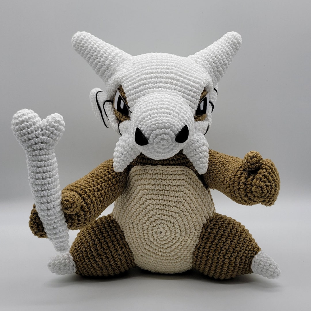 Large Collectable Crochet Cubone Plushie | Amigurumi Cubone | Handmade ...