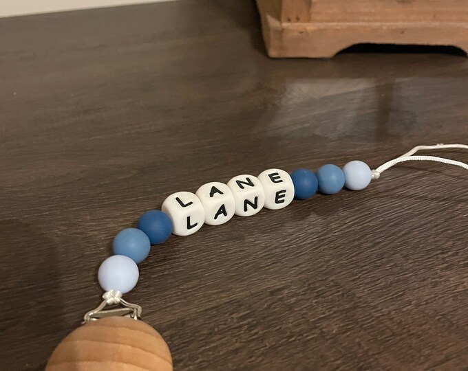 Personalized Pacifier Clip for Baby Boy and Girl, Boho Paci Clip - Etsy