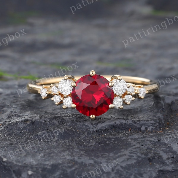 Unique Ruby Ring - Etsy