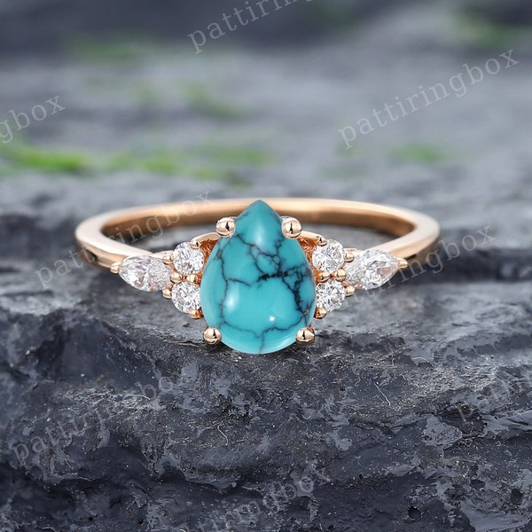 Turquoise Engagement Ring - Etsy