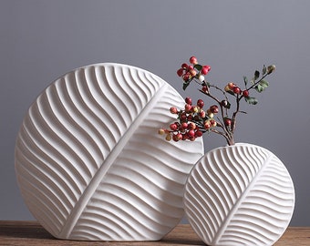 Ceramic Leaf Vase - Etsy