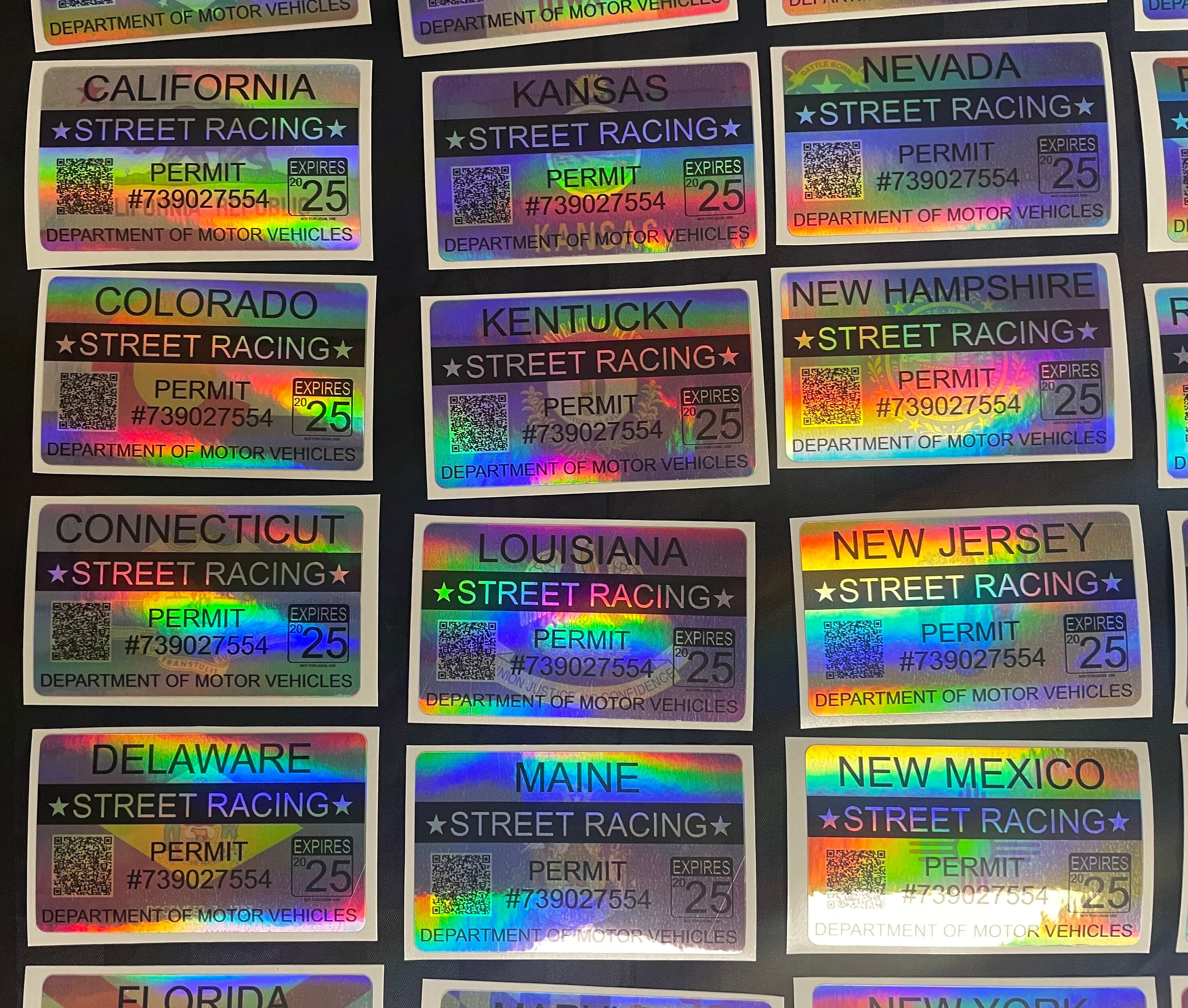 Street Racing Permit Car Truck Window Sticker Drag Racing Stickers ...