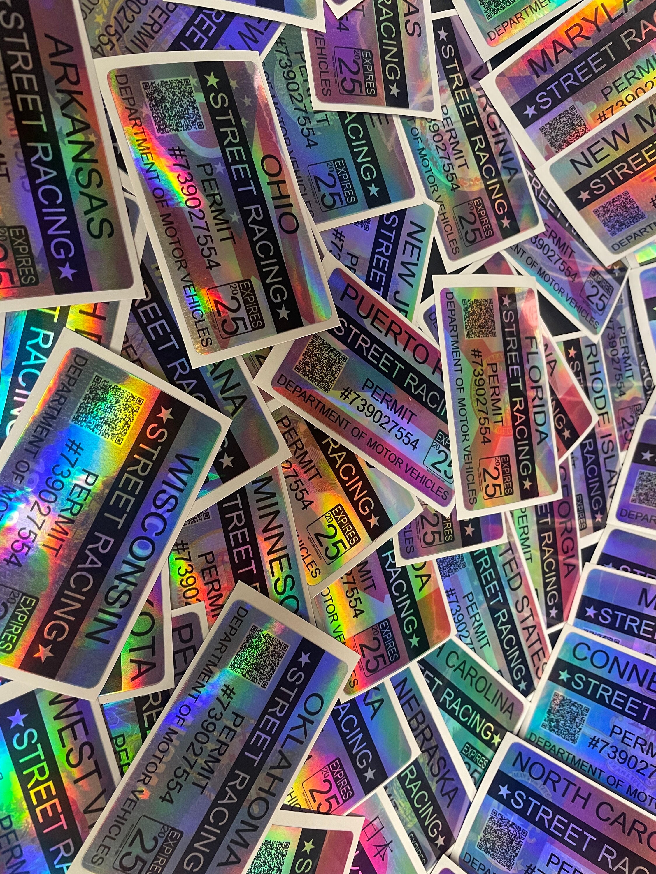 Street Racing Permit Car Truck Window Sticker Drag Racing Stickers ...