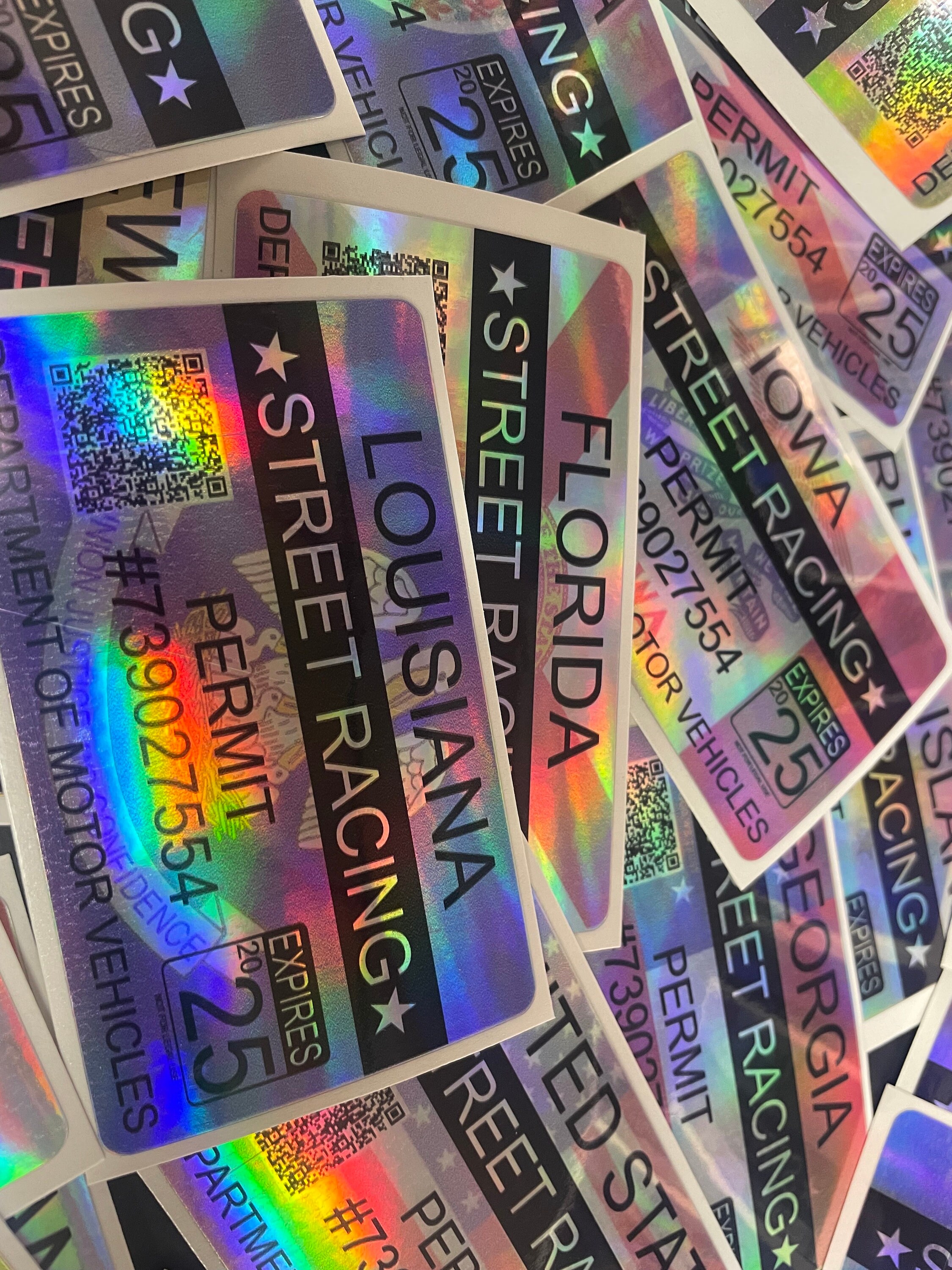 Street Racing Permit Car Truck Window Sticker Drag Racing Stickers ...