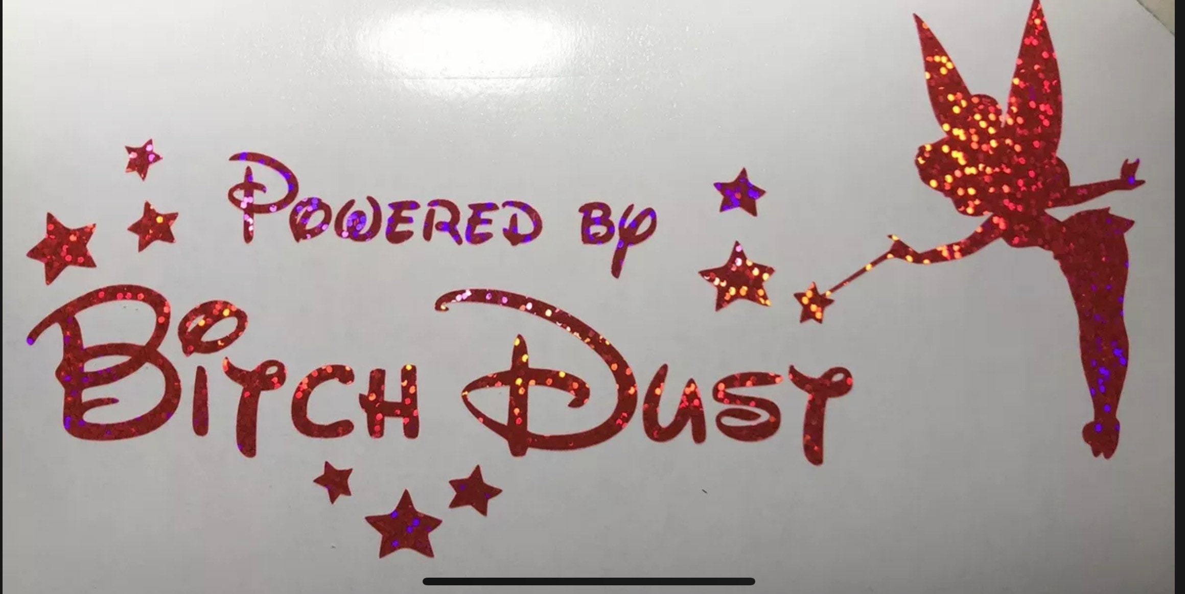 Powered by Bitch Dust Decal Pixie Tinkerbell - Etsy