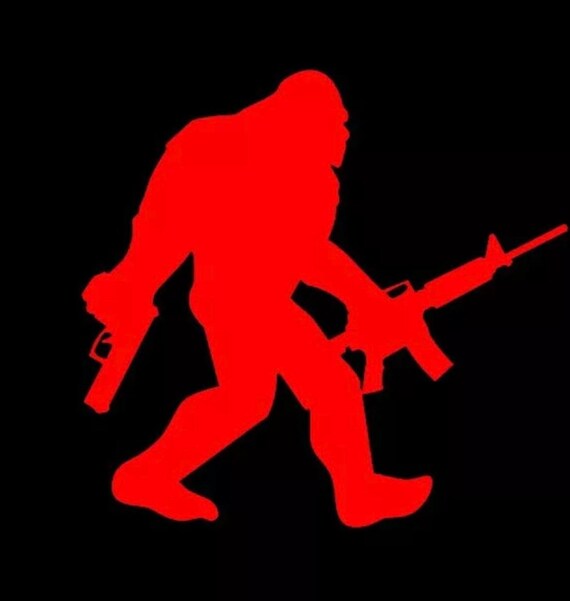 Sasquatch Yeti Bigfoot Ar15 Guns Gun Outdoors Fun Believe - Etsy