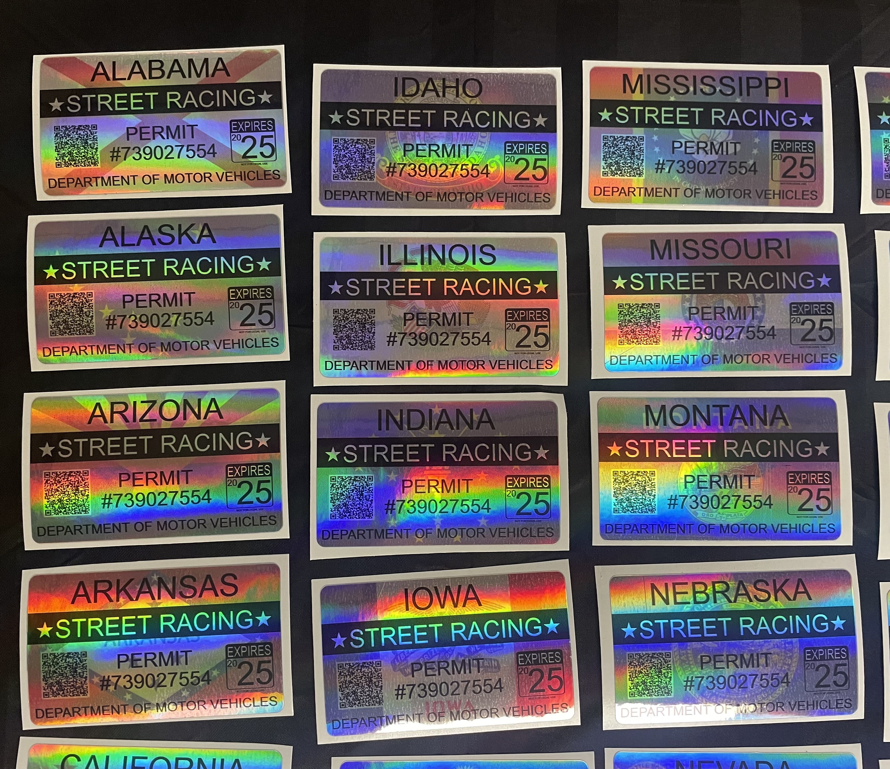 Street Racing Permit Car Truck Window Sticker Drag Racing Stickers ...