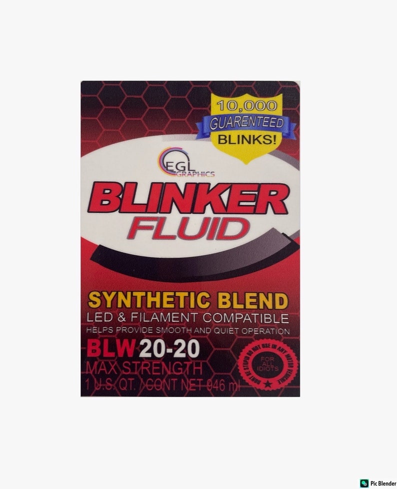 Blinker Fluid Decal , Jdm Funny Gag Joke Car Truck Van Motorcycle , - Etsy