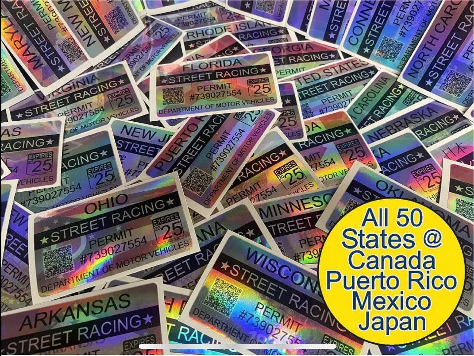 Street Racing Permit Car Truck Window Sticker Drag Racing Stickers ...