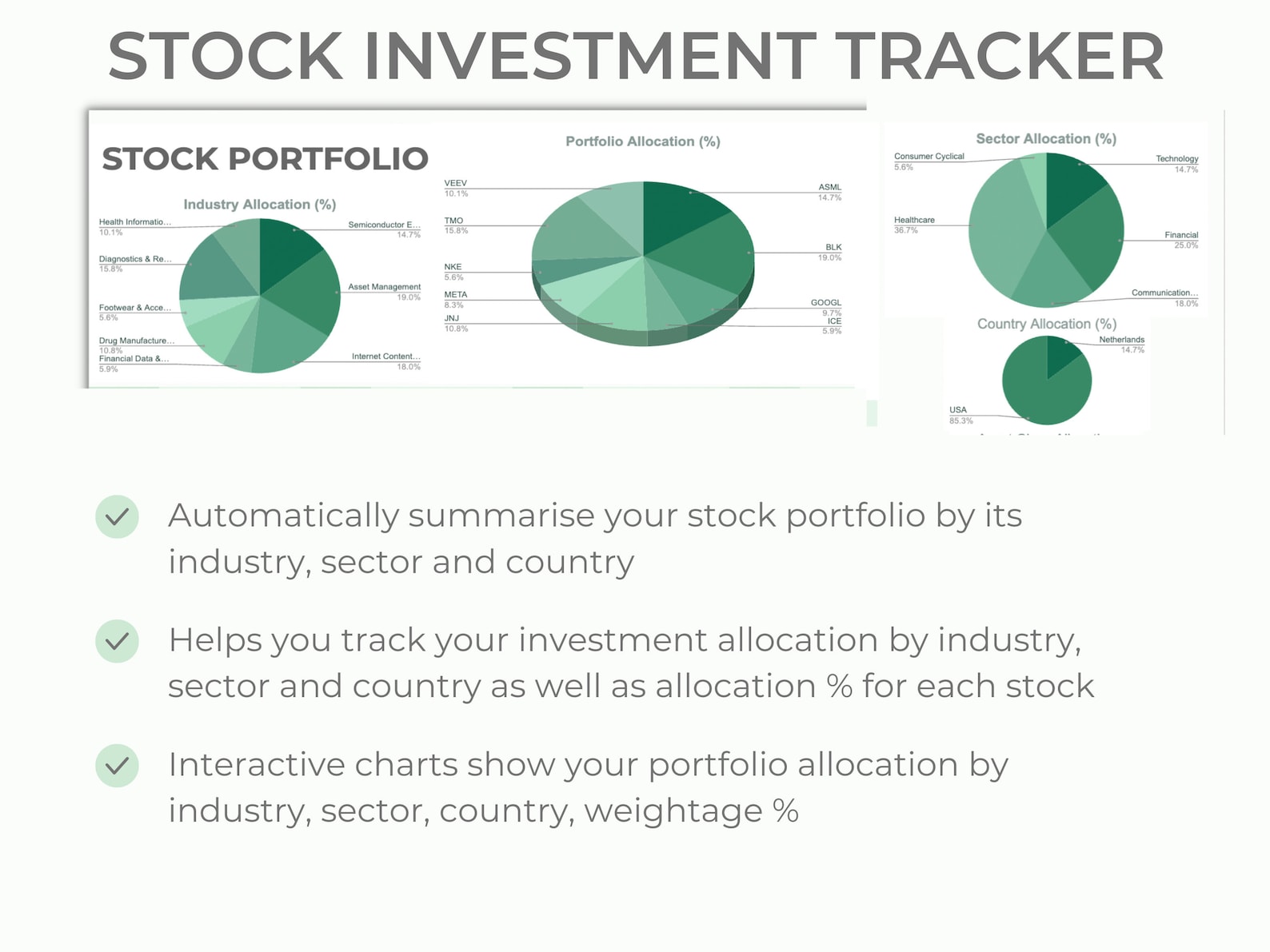 Stock Investment Portfolio Tracker | Google Sheets - Etsy