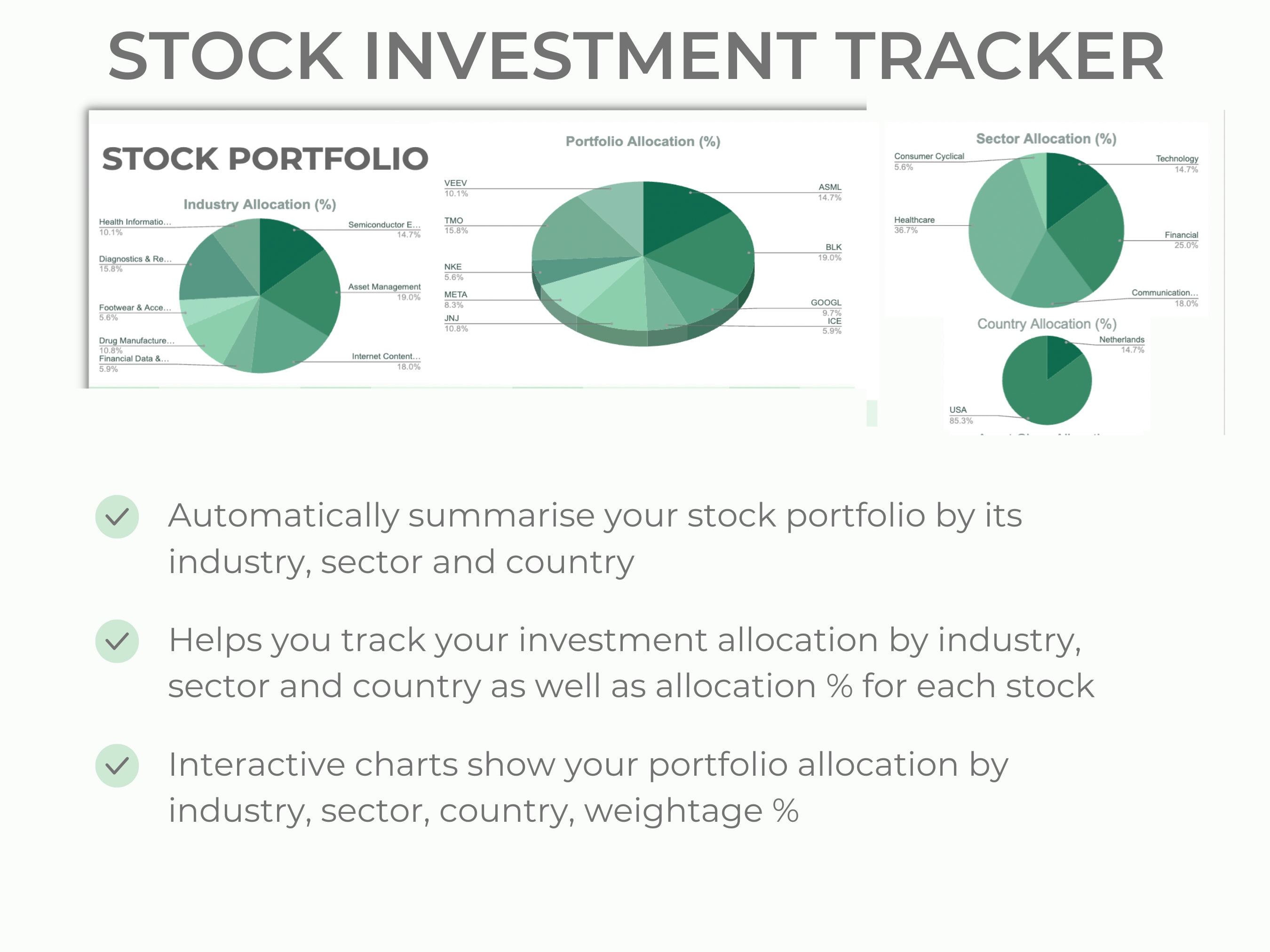 Stock Investment Portfolio Tracker | Google Sheets - Etsy