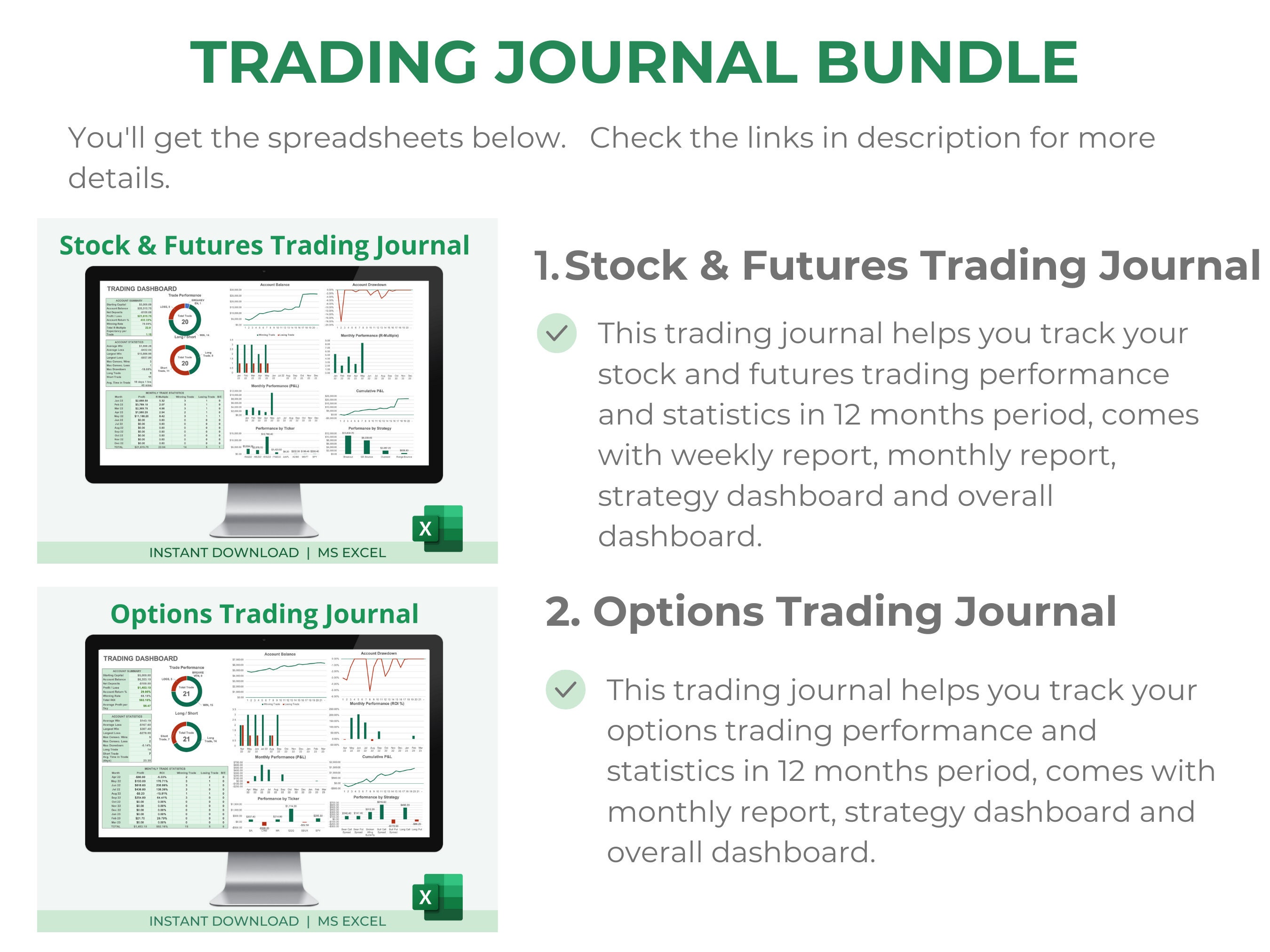 Trading Journal BUNDLE | Forex Trading Journal | Stock & Futures ...