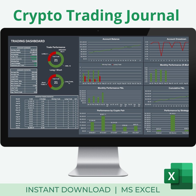 Excel Template Crypto - Etsy