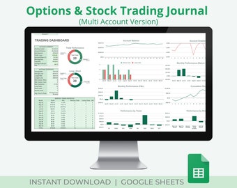 Stock Trading Journal Trading Dashboard Trade Analysis - Etsy