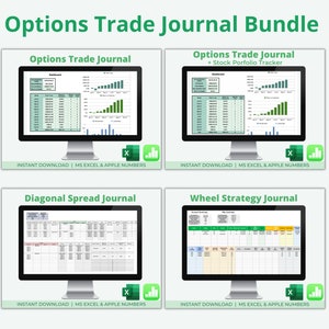 Options Trading Journal BUNDLE | Excel & Numbers Spreadsheets - Etsy