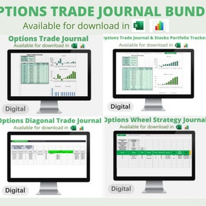 Options Trading Journal BUNDLE Excel/ Numbers Spreadsheets - Etsy