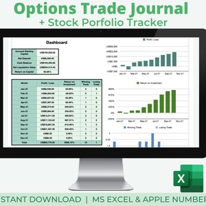 Options Trading Journal BUNDLE | Excel & Numbers Spreadsheets - Etsy