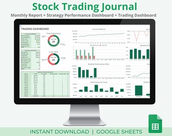 Trading Journal Dashboard - Etsy