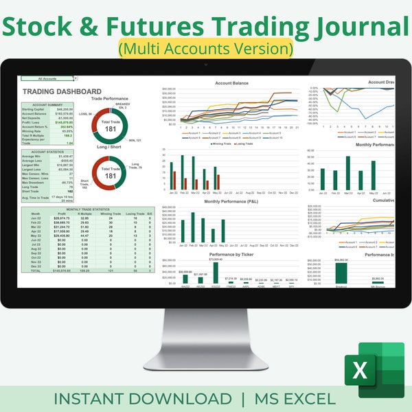 Excel Spreadsheet Stock Analysis - Etsy