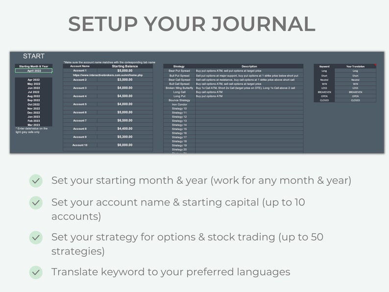 Dark Options & Stock Trading Journal Multi Account Trading Dashboard Trade Analysis Chart ...