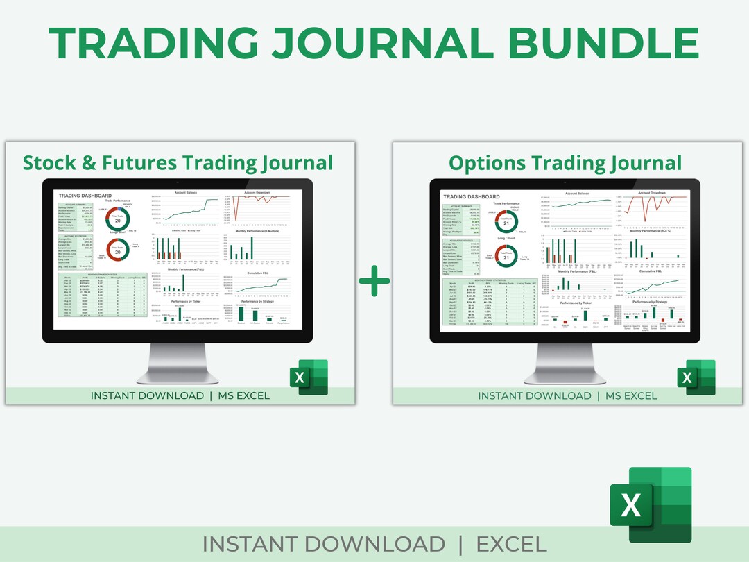 Trading Journal BUNDLE Stock & Futures Trading Journal - Etsy
