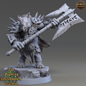 D&D Rhino Barbarian / Fighter RPG Model Dios the Jagged by Daybreak ...